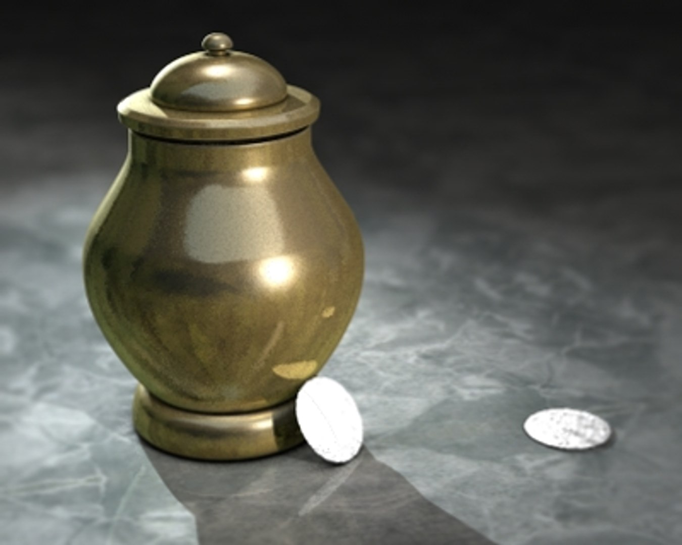 Golden Pot Manna Gold 3d Model