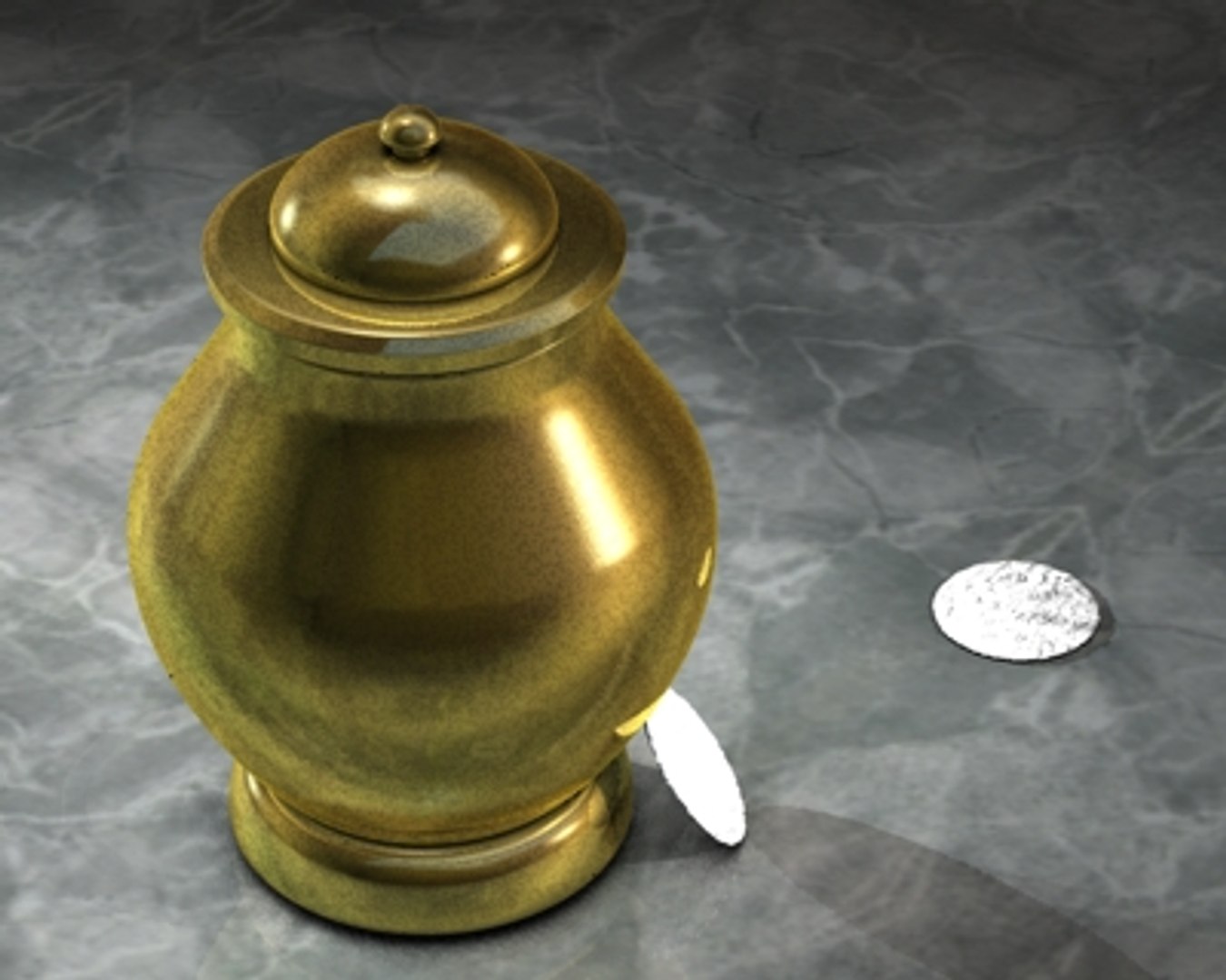 Golden Pot Manna Gold 3d Model