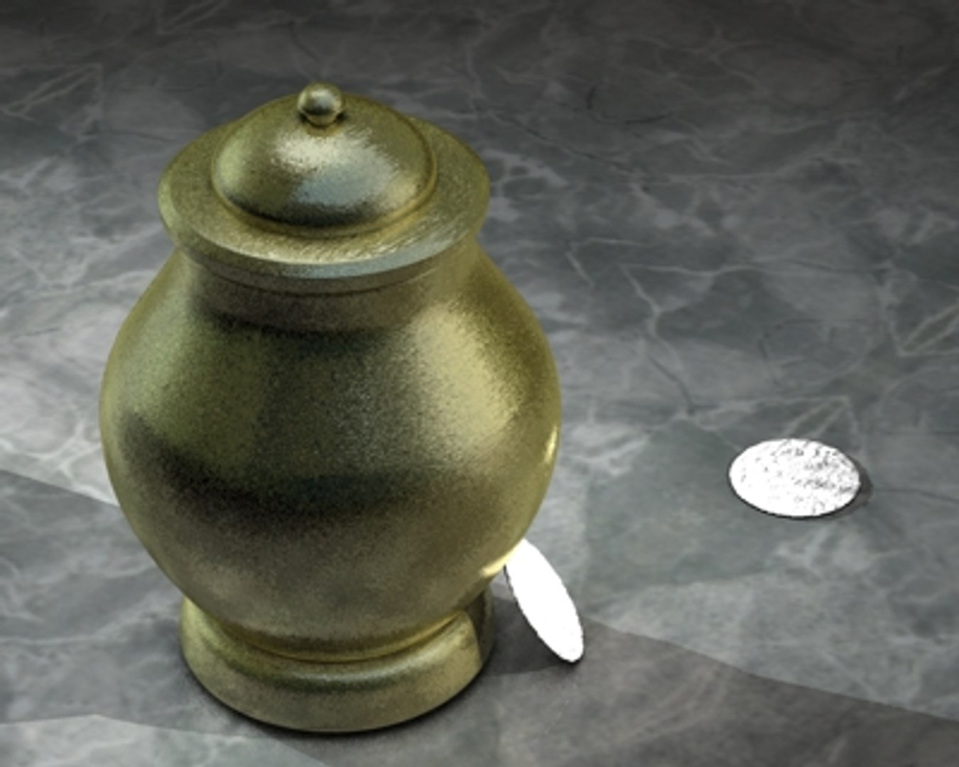 Golden Pot Manna Gold 3d Model