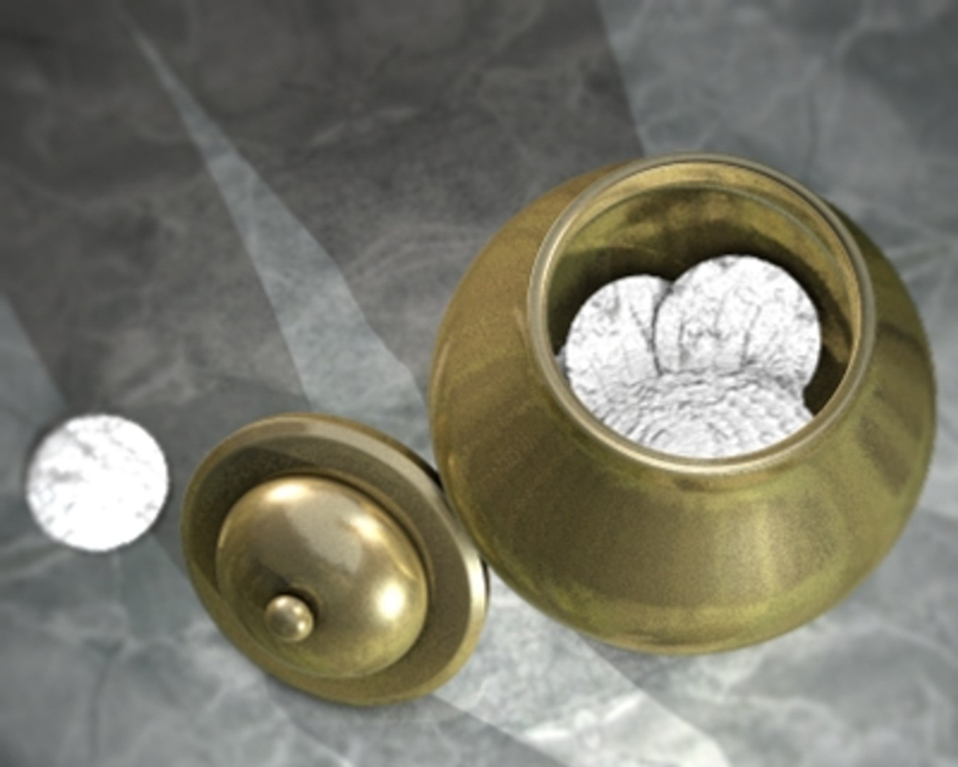 Golden Pot Manna Gold 3d Model