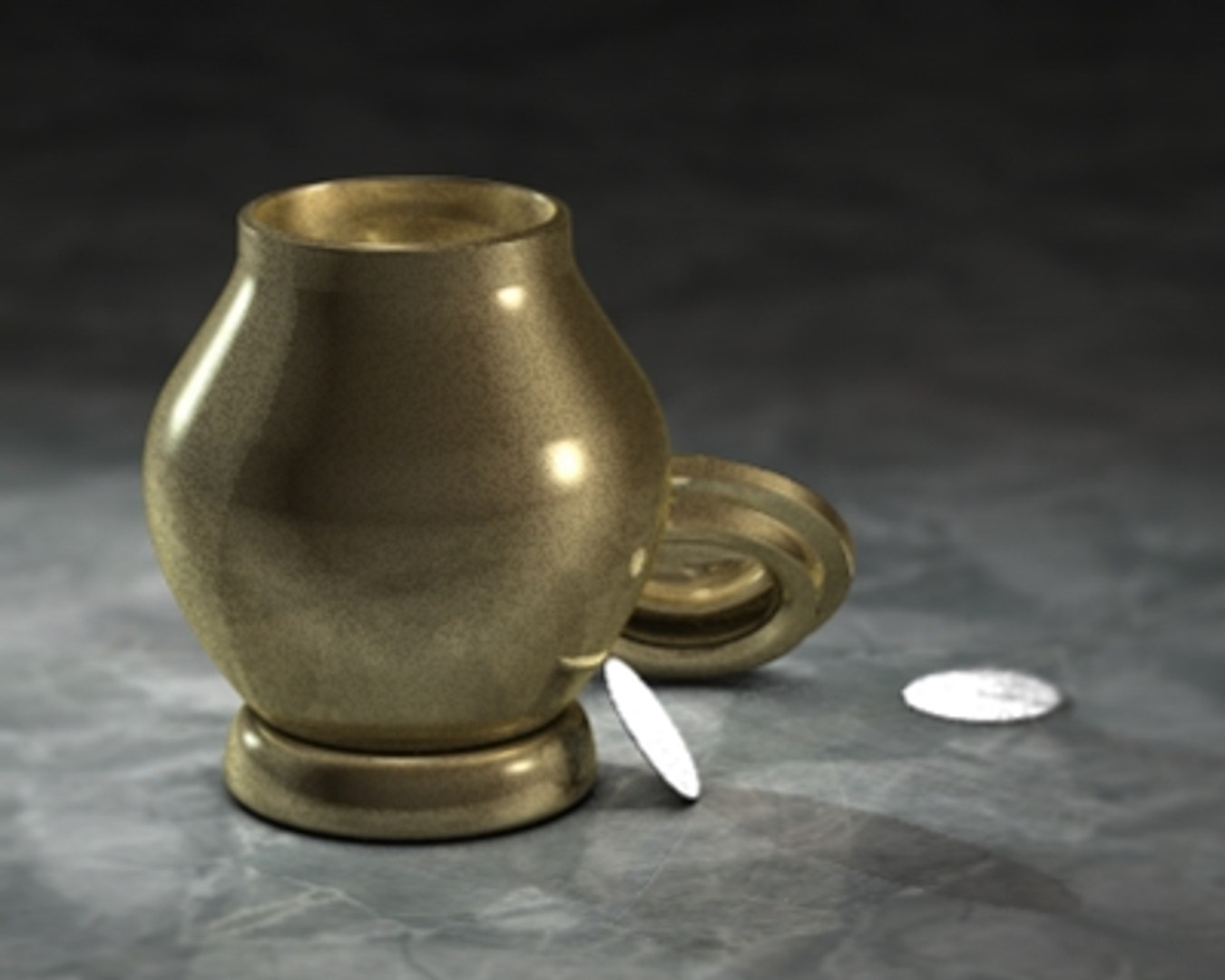 Golden Pot Manna Gold 3d Model