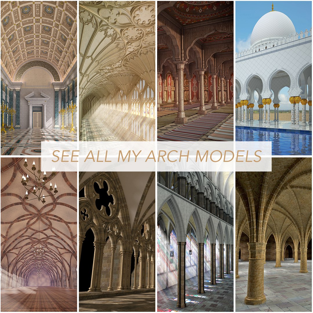 Ancient Hall 3d Model