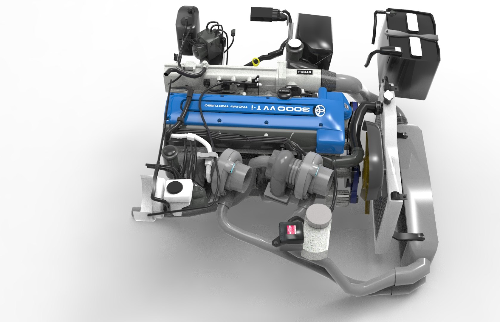 Engine 3 0l 2jz-gte 3D Model - TurboSquid 1515225