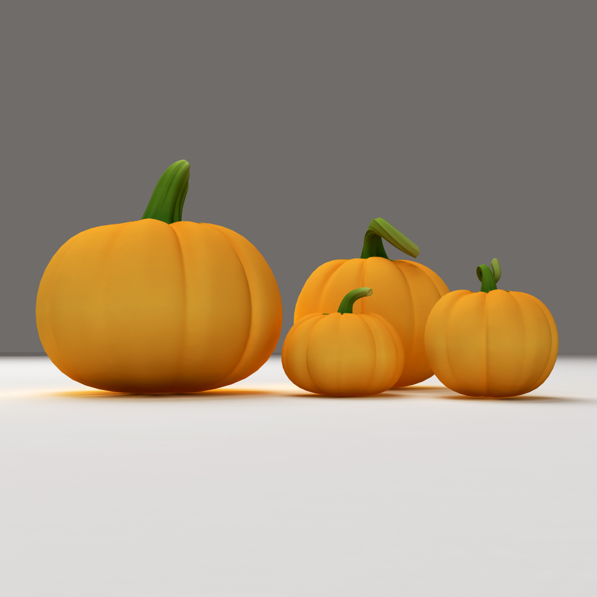 maya cartoony pumpkins