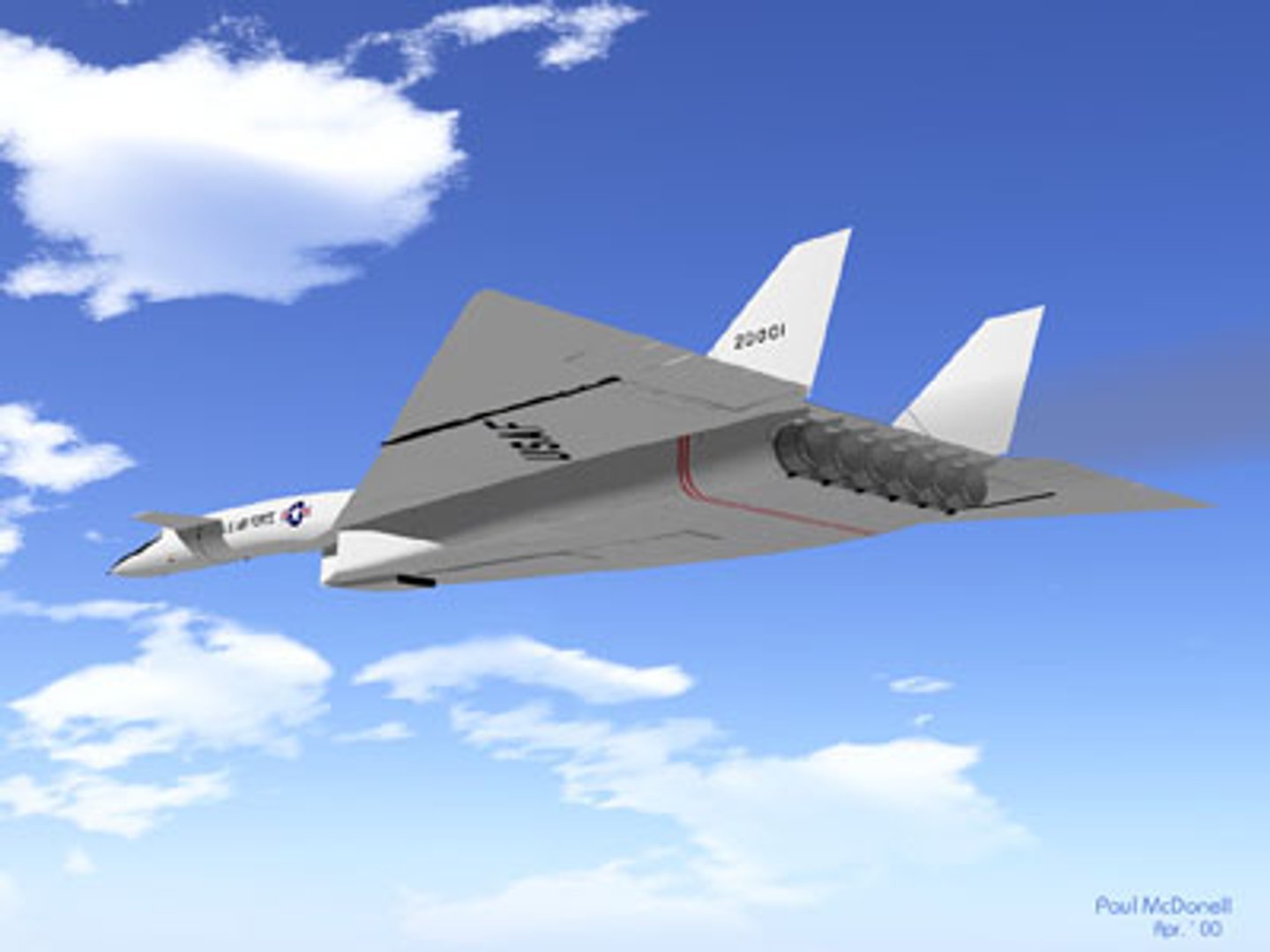 Xb-70 Bomber 3d Model
