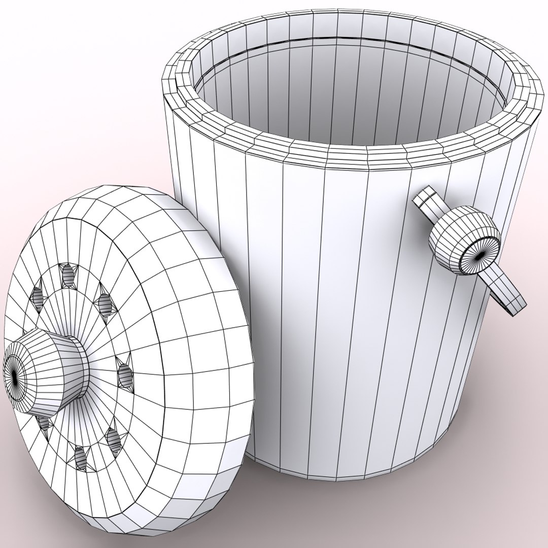Container Bucket Compost Pail 3d Model