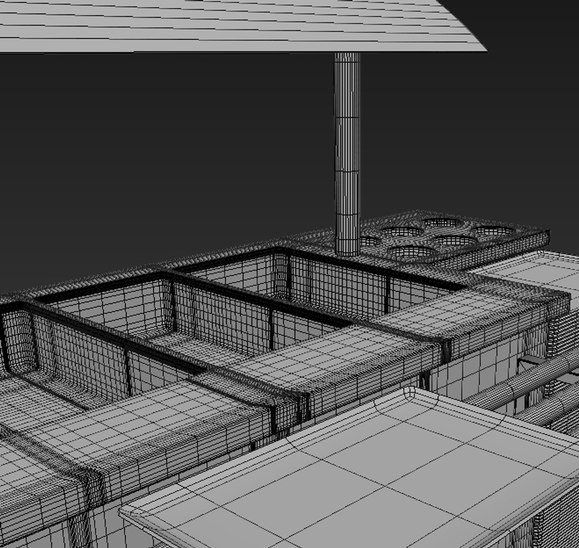 3d Food Servery Model