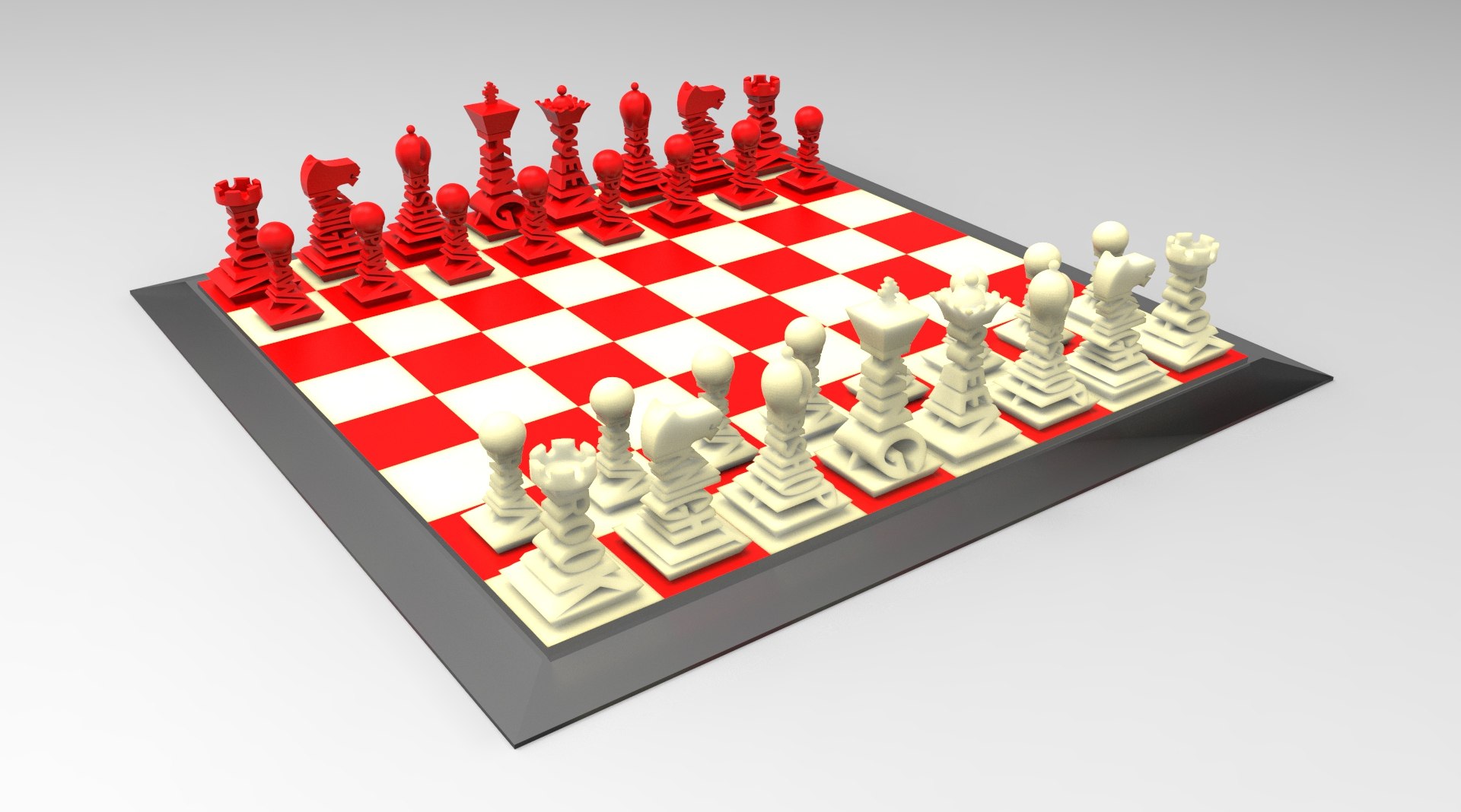 Modern Chess Set 3D - TurboSquid 1245974