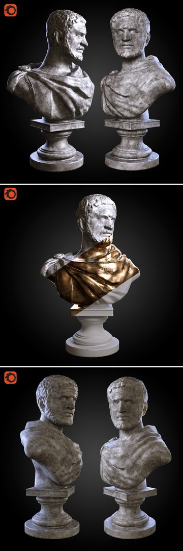 Bust Roman Emperor 3D Model - TurboSquid 1392077