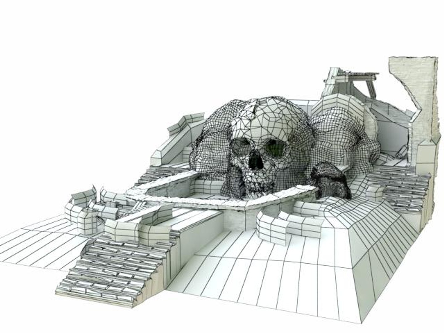 3dsmax Scene Skull