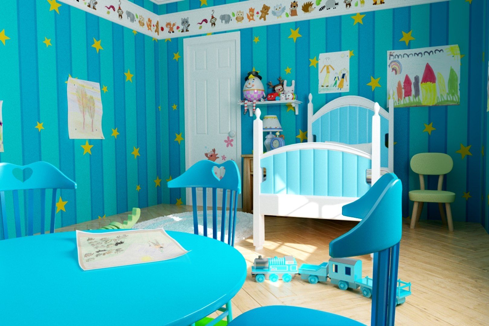3d Model Kid Room