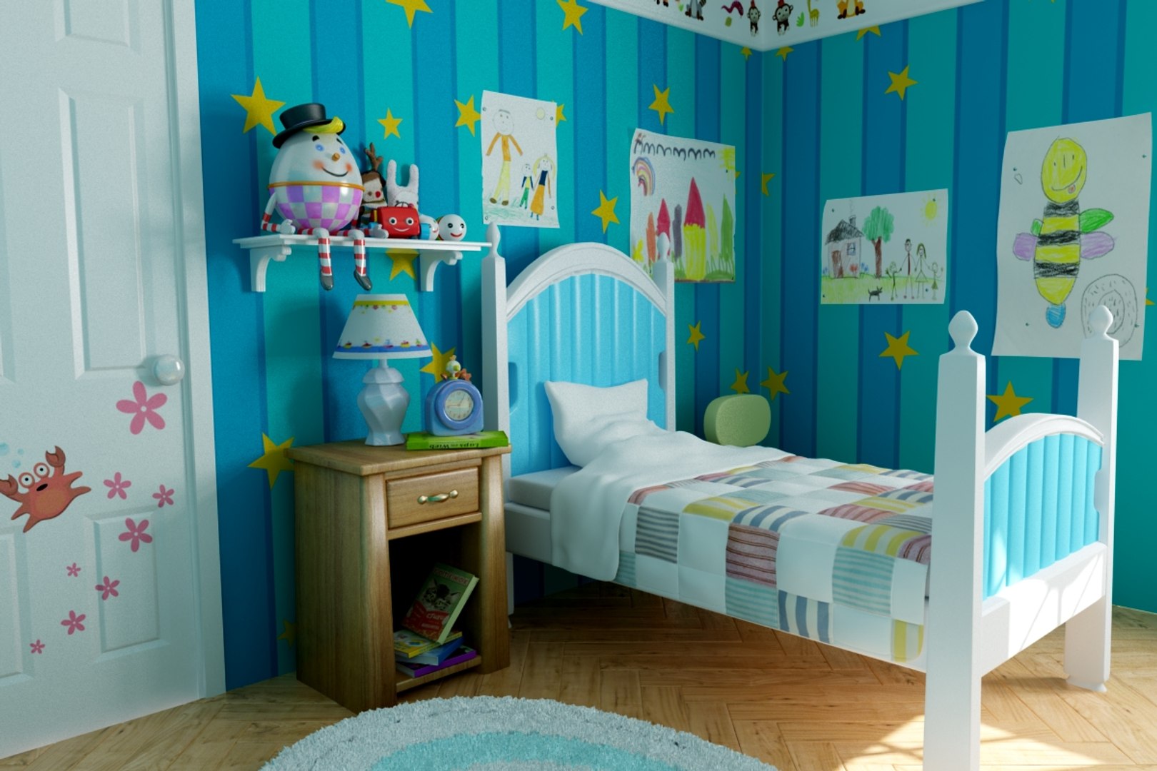 3d Model Kid Room