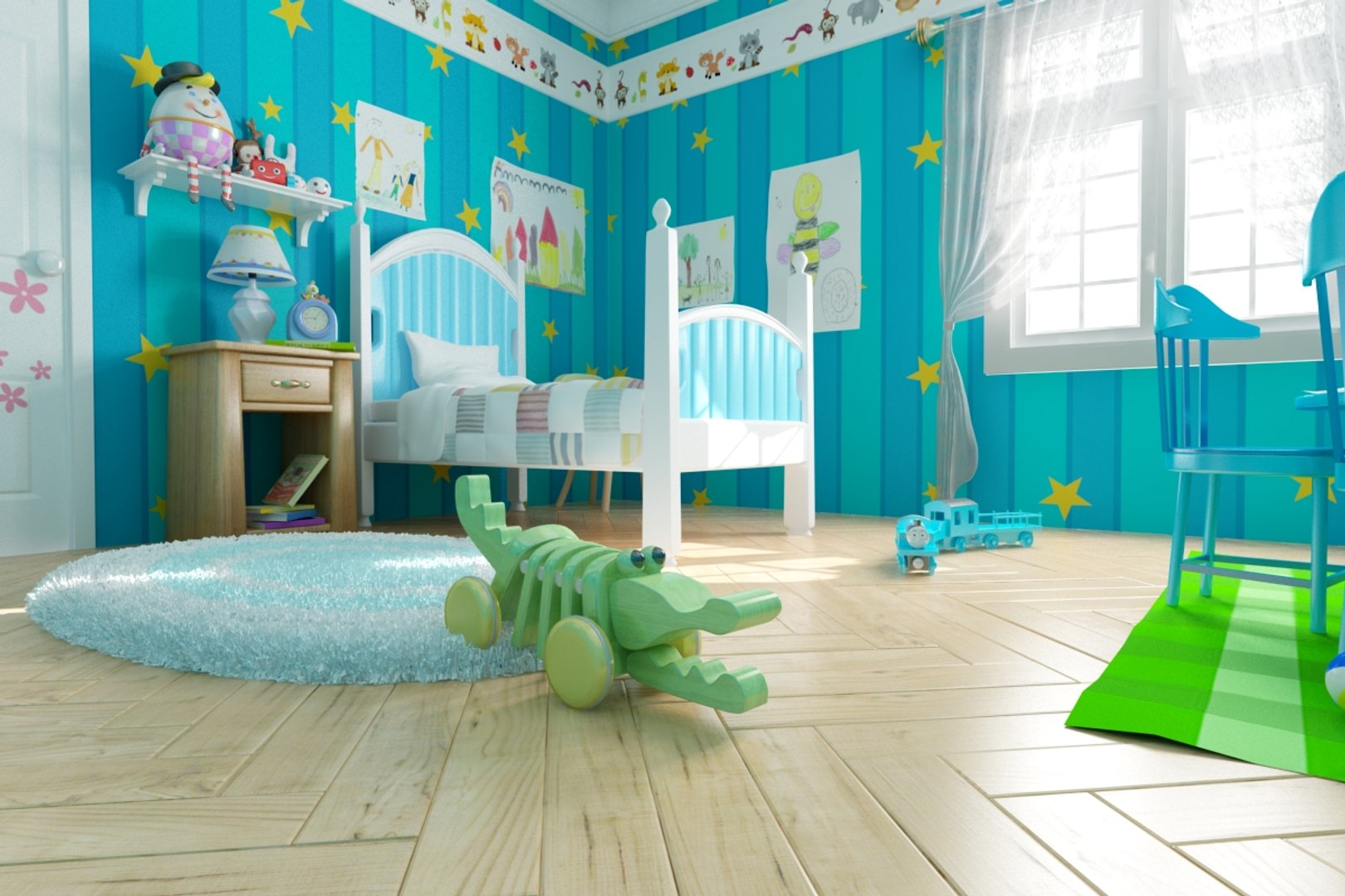 3d Model Kid Room