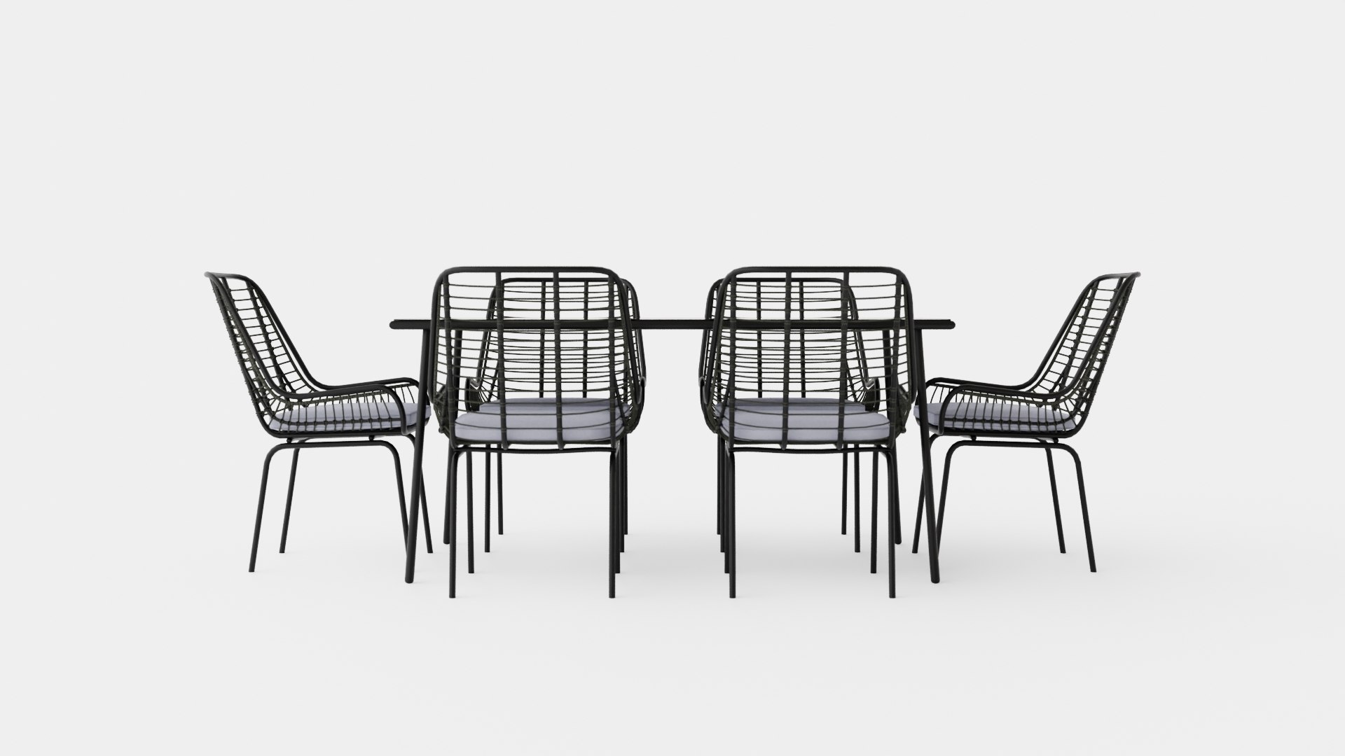 3D Livorno Dining Set Model - TurboSquid 2255546