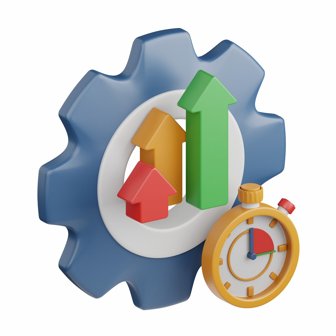 3d rendering productivity isolated useful for business and finance ...
