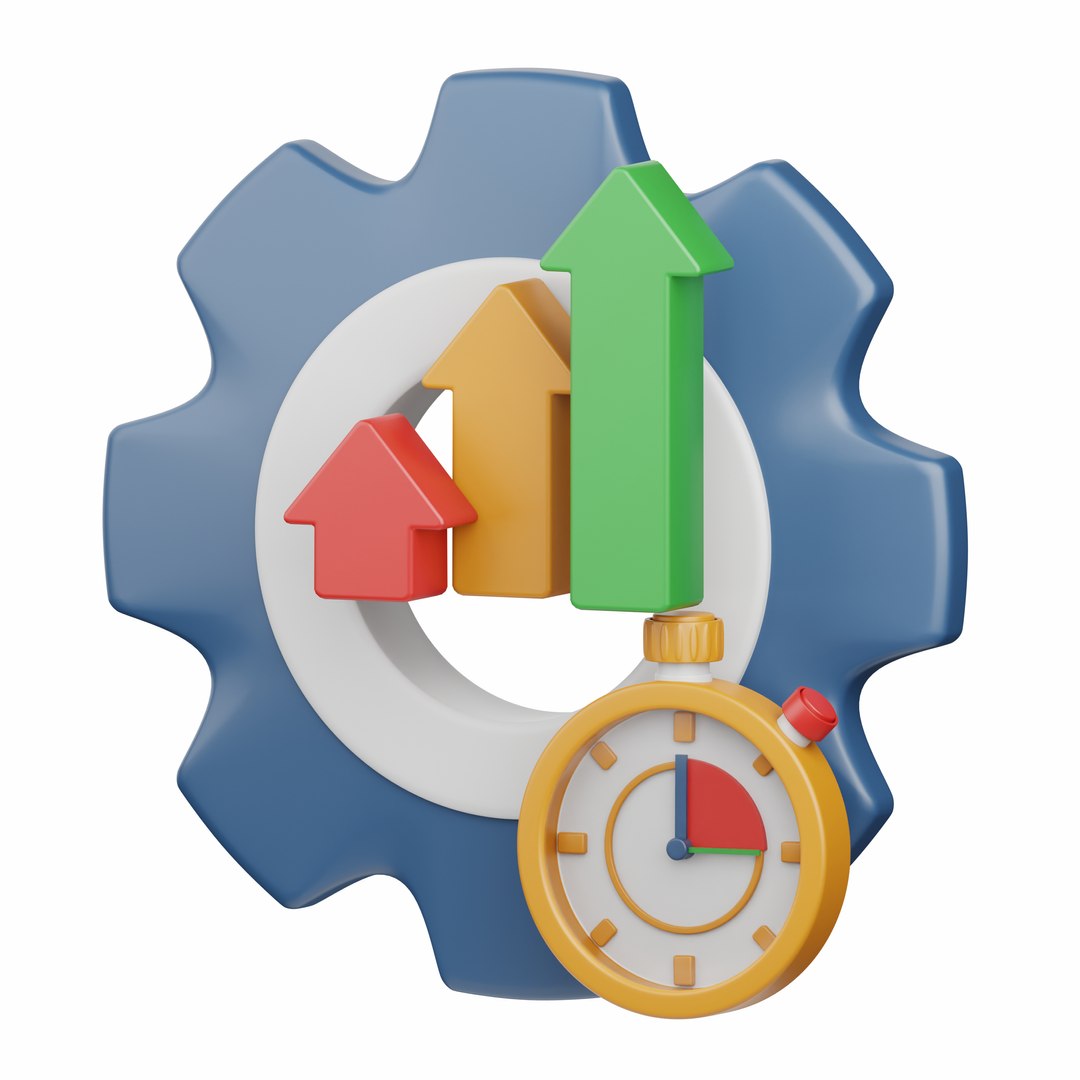 3d rendering productivity isolated useful for business and finance ...