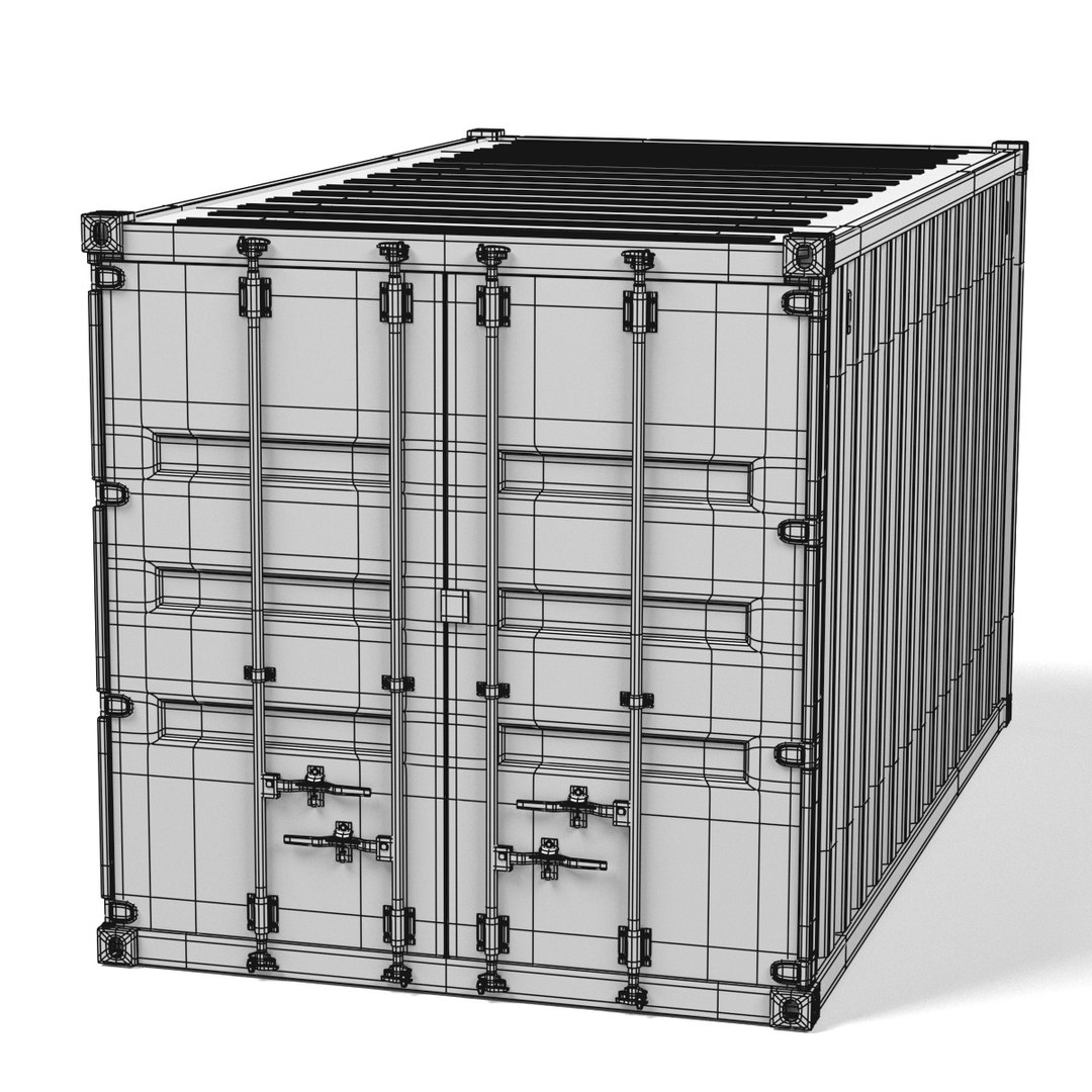 3d 3ds Cargo Container