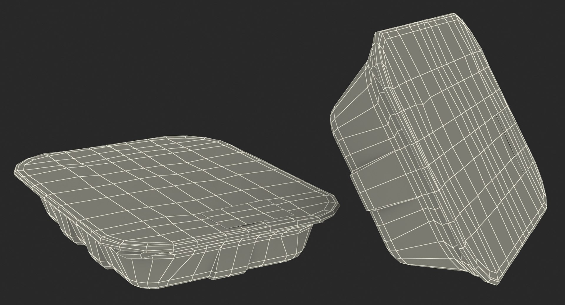 Wrapped Food Trays 3D Model - TurboSquid 1364803