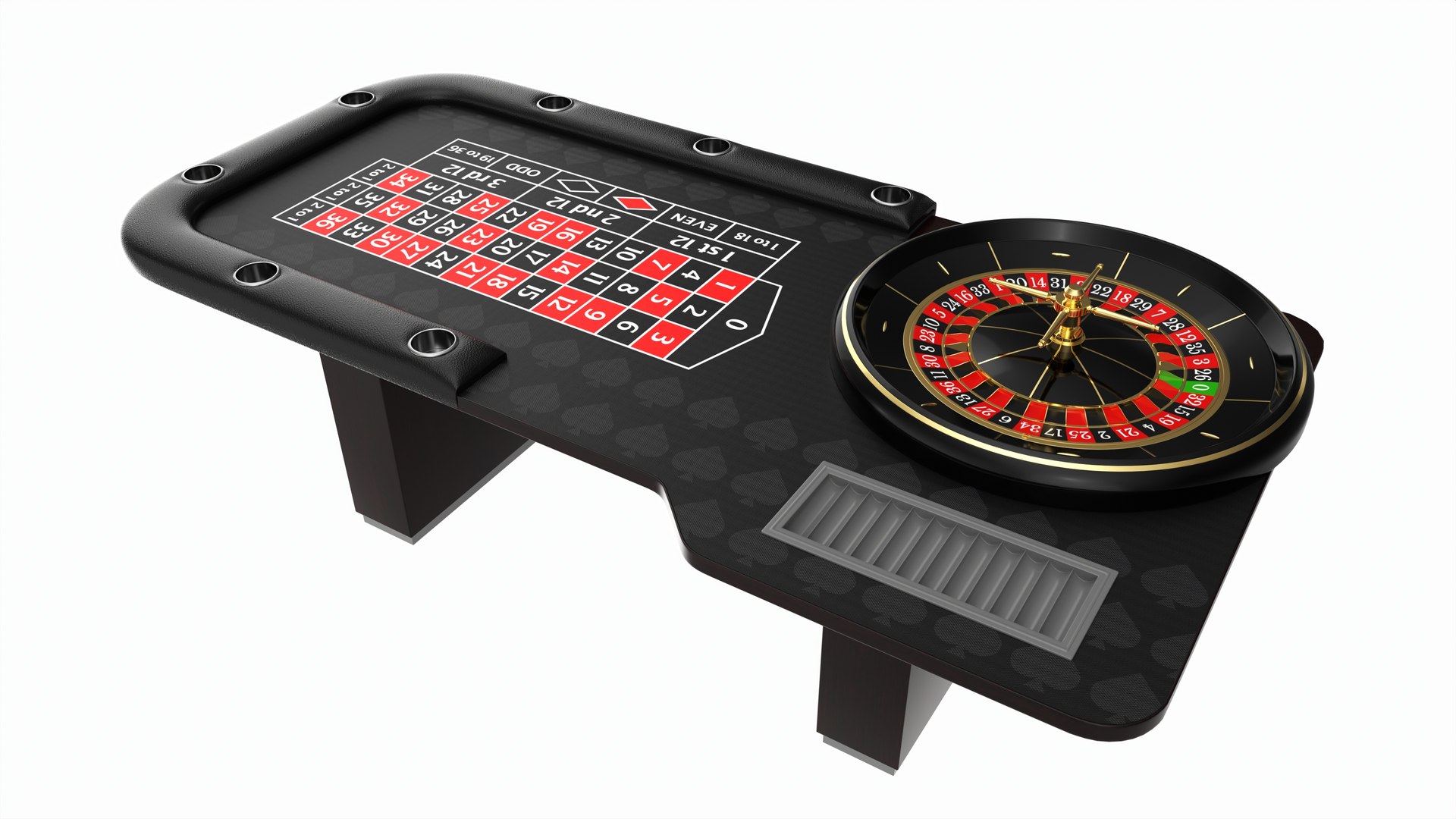 3D Casino European Table With Roulette Wheel - TurboSquid 2183710