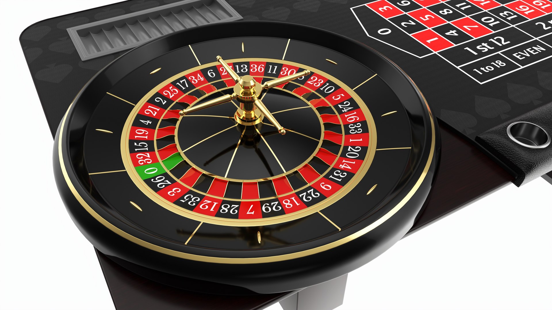 3D Casino European Table With Roulette Wheel - TurboSquid 2183710