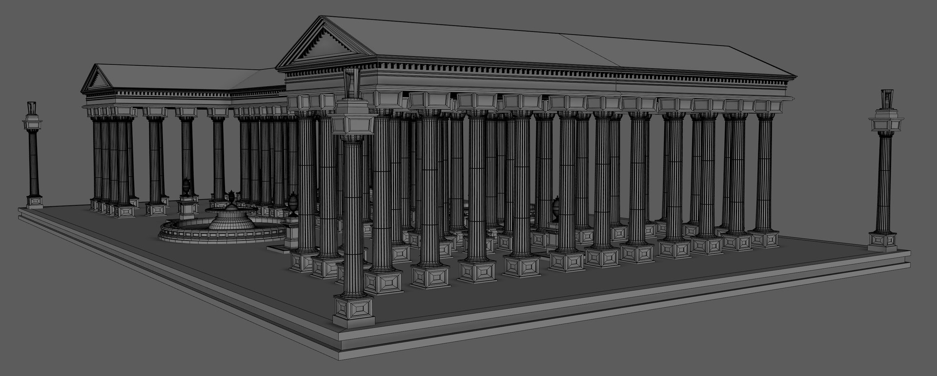 3D Ancient Classic Temple - TurboSquid 2264265