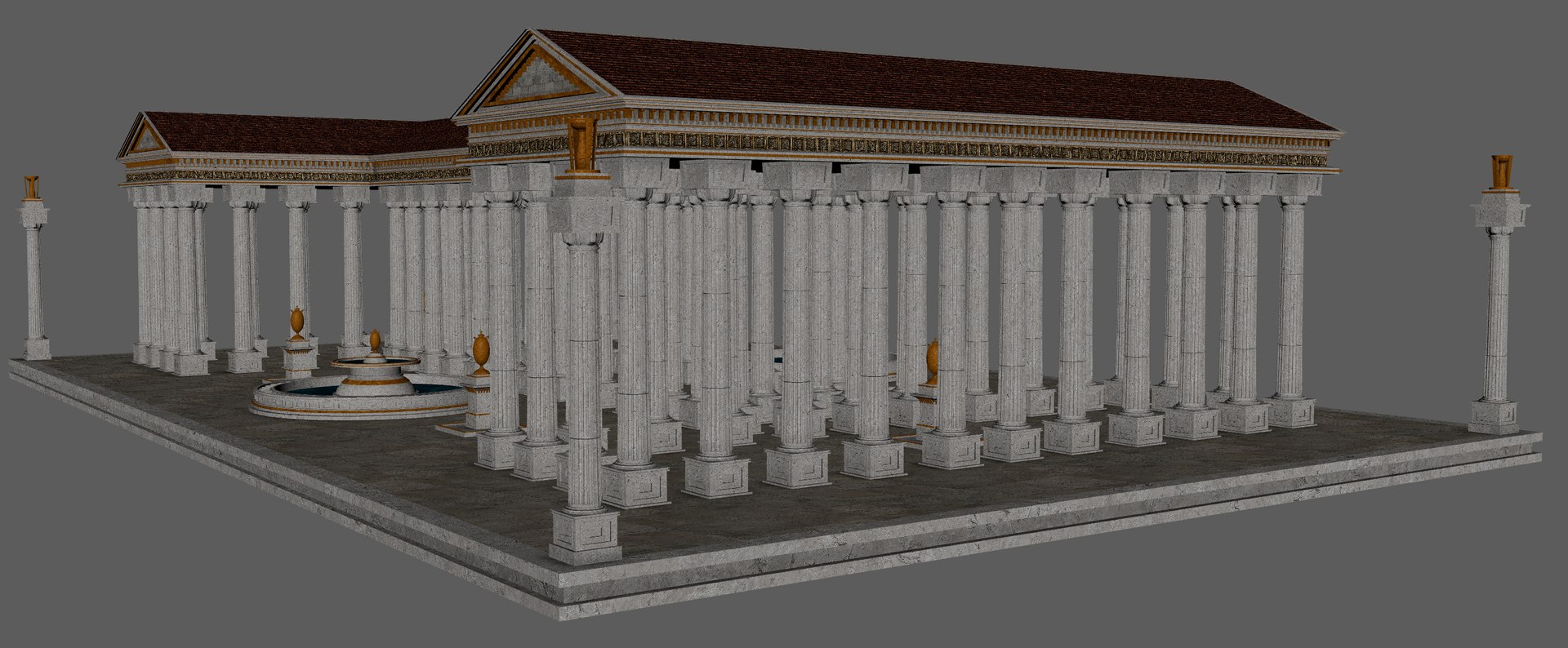 3D Ancient Classic Temple - TurboSquid 2264265