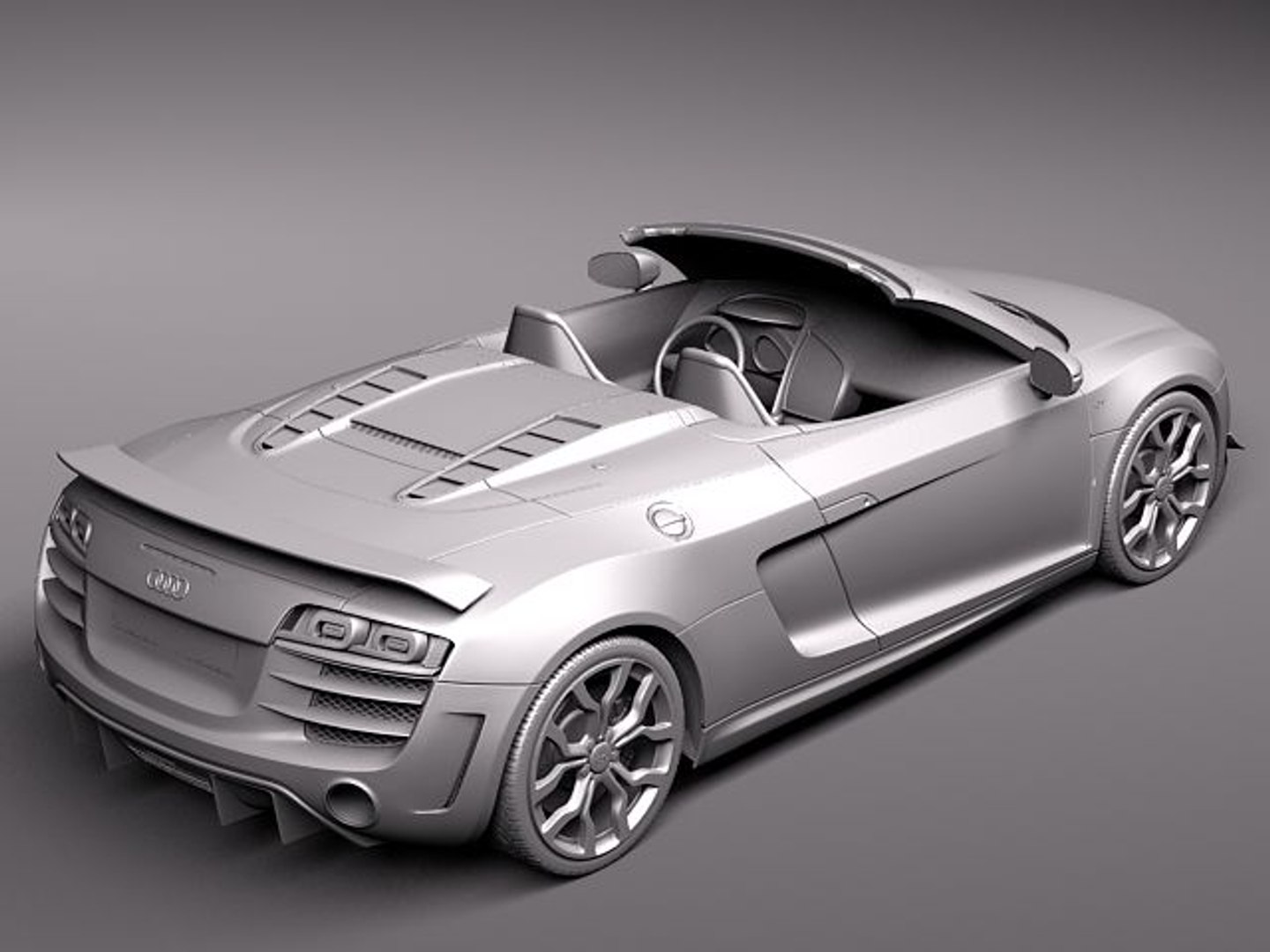 3d model audi r8 gt spyder