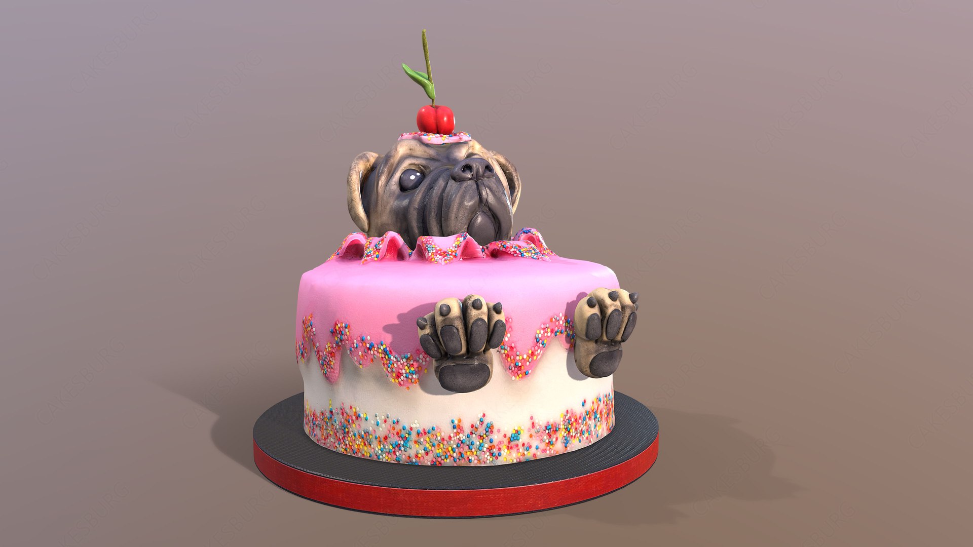 Pug Cake 3D model - TurboSquid 2022035