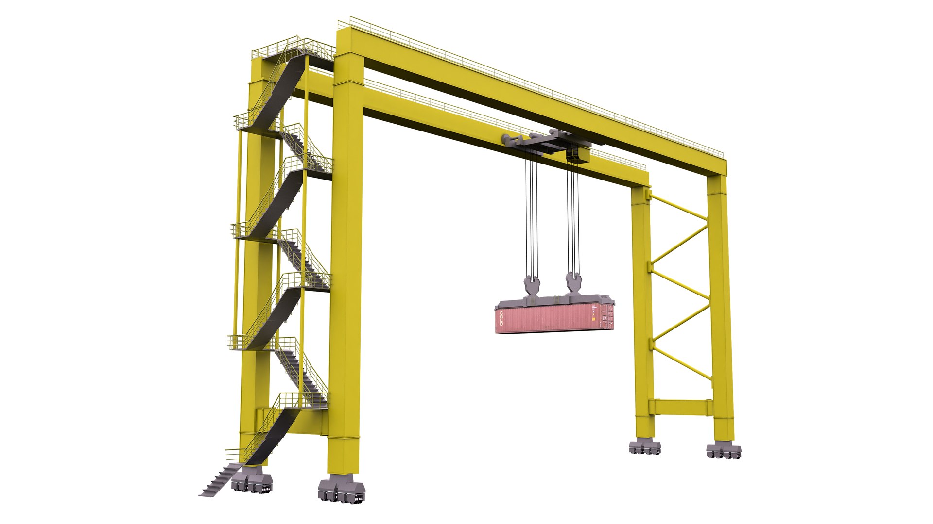 3D Rtg Crane Model - TurboSquid 1570653