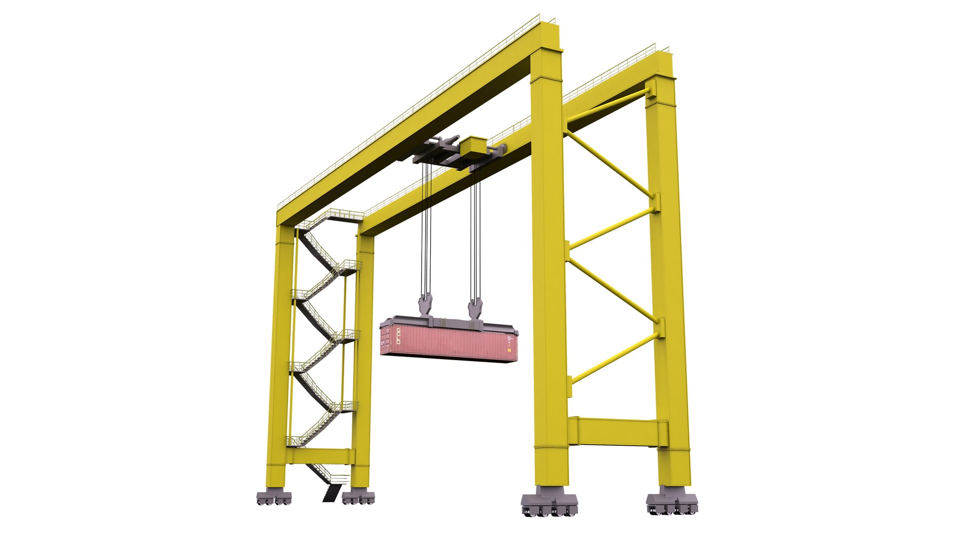 3D Rtg Crane Model - TurboSquid 1570653
