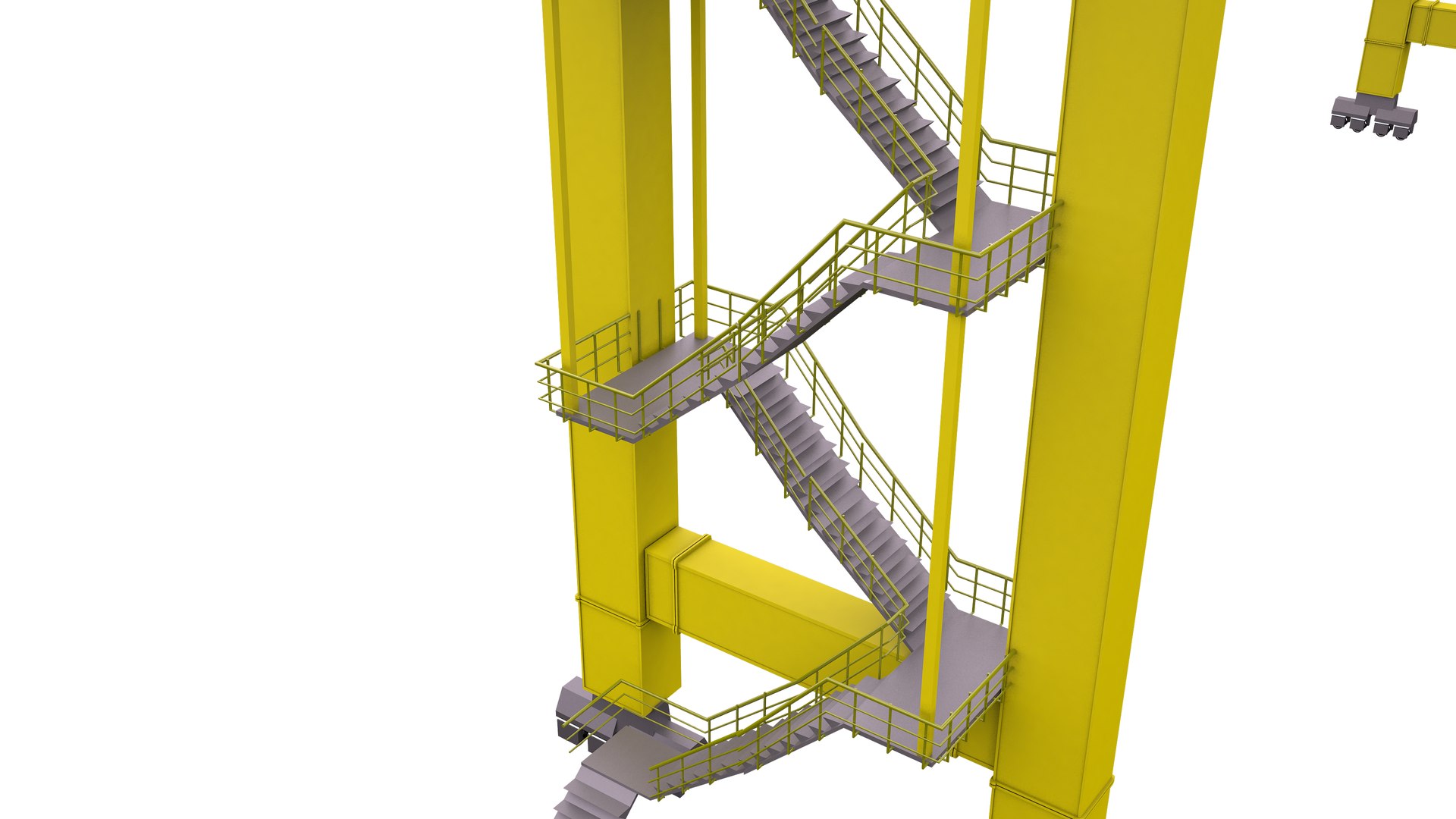 3D Rtg Crane Model - TurboSquid 1570653