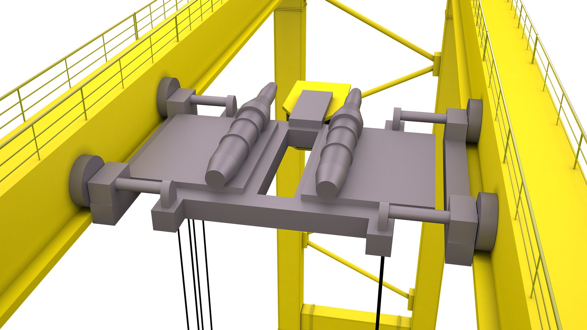 3D Rtg Crane Model - TurboSquid 1570653