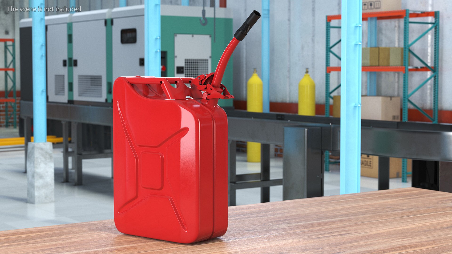 3D Model Fuel Can With Flexible Spout Red - TurboSquid 2229952