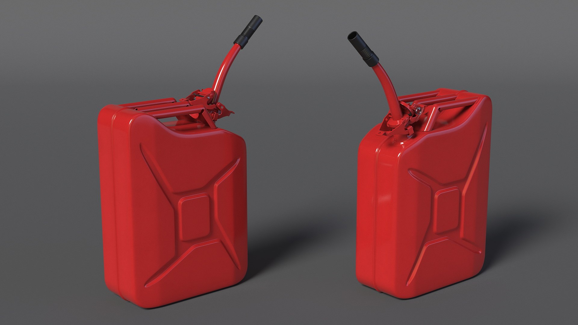 3D Model Fuel Can With Flexible Spout Red - TurboSquid 2229952