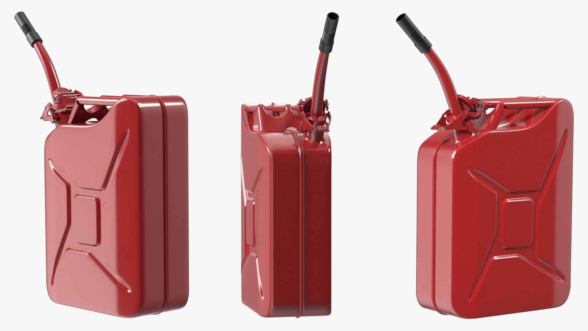 3D Model Fuel Can With Flexible Spout Red - TurboSquid 2229952