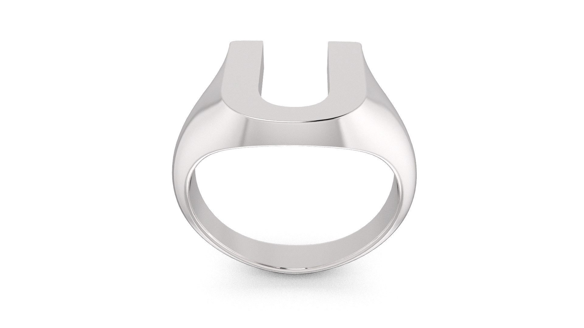 Alphabet Signet Ring U 3D Model - TurboSquid 2088446
