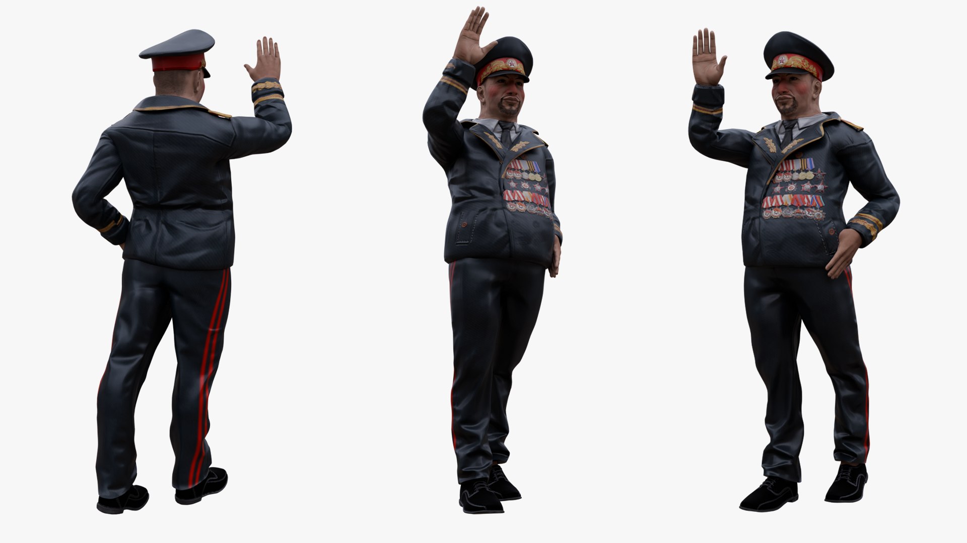 3D Rigged Soviet Marshall USSR WW2 Soldier Character - TurboSquid 2403034