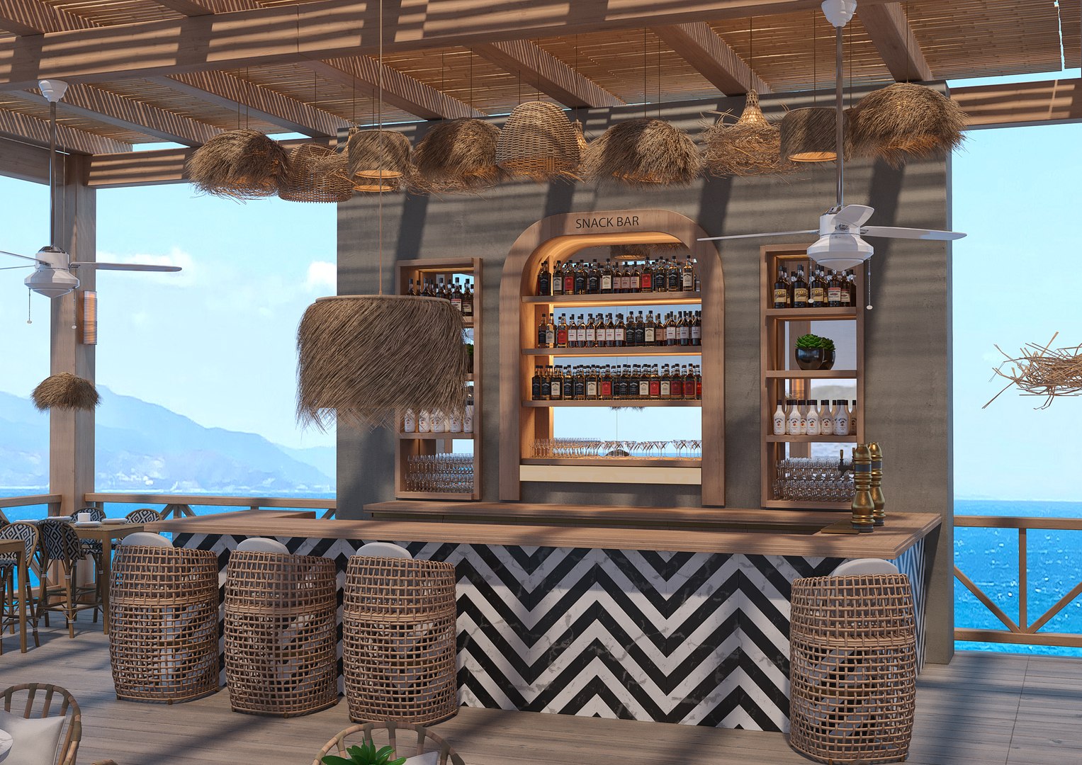 Beach Sea Side Snack Cafe Bar 3D - TurboSquid 2078672