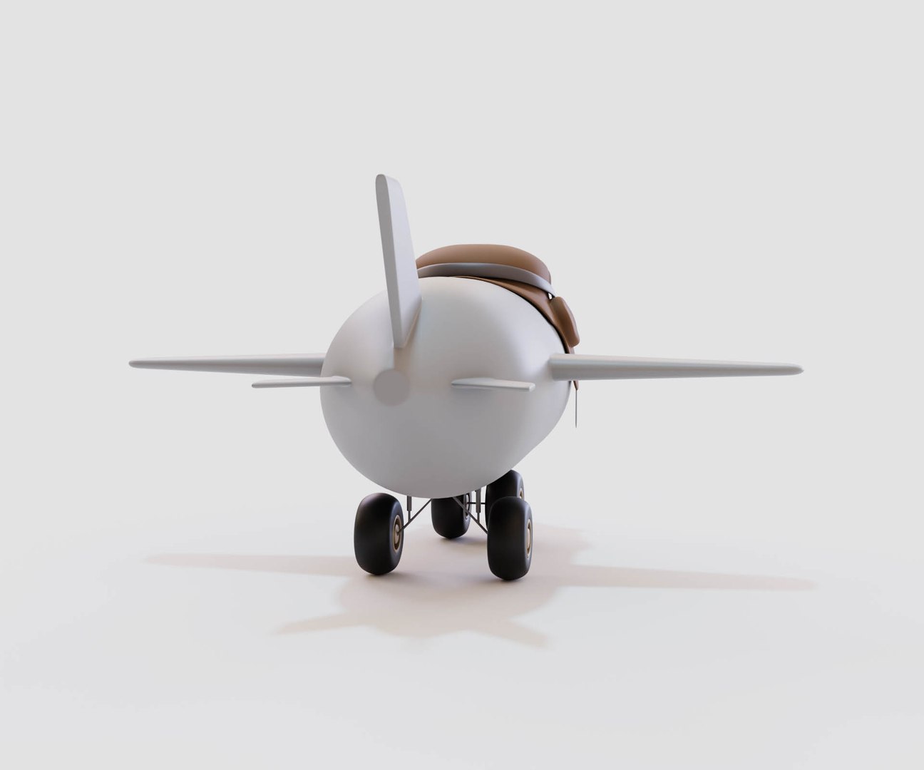 3D Model Cartoon Airplane With Eyes - TurboSquid 1933408
