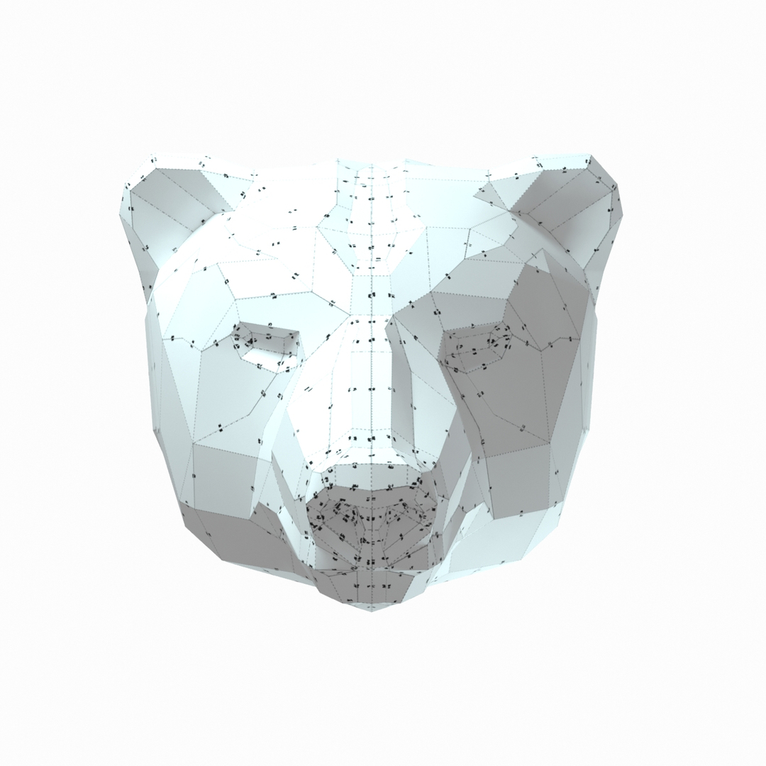 Paper Bear Head 3D Model - TurboSquid 1219019