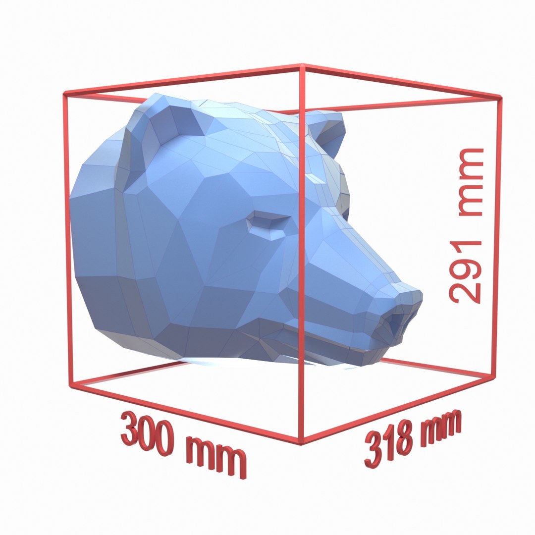 Paper Bear Head 3D Model - TurboSquid 1219019