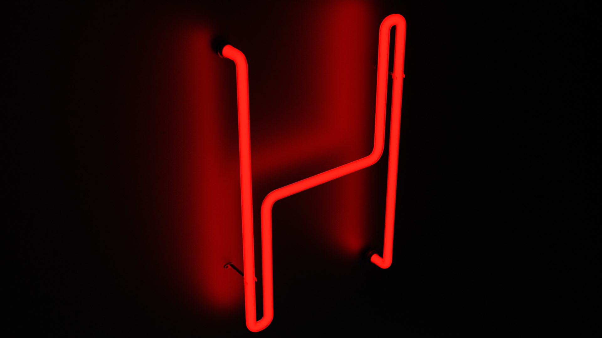 3D Model Neon Red Alphabet H - TurboSquid 2144076