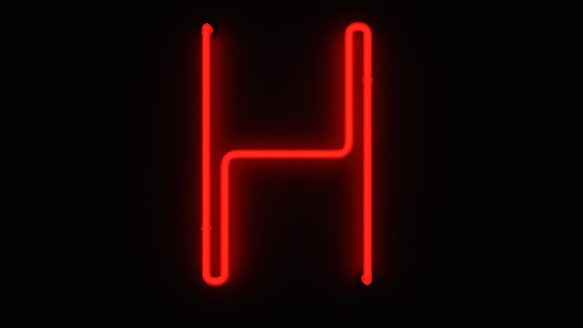 3D Model Neon Red Alphabet H - TurboSquid 2144076