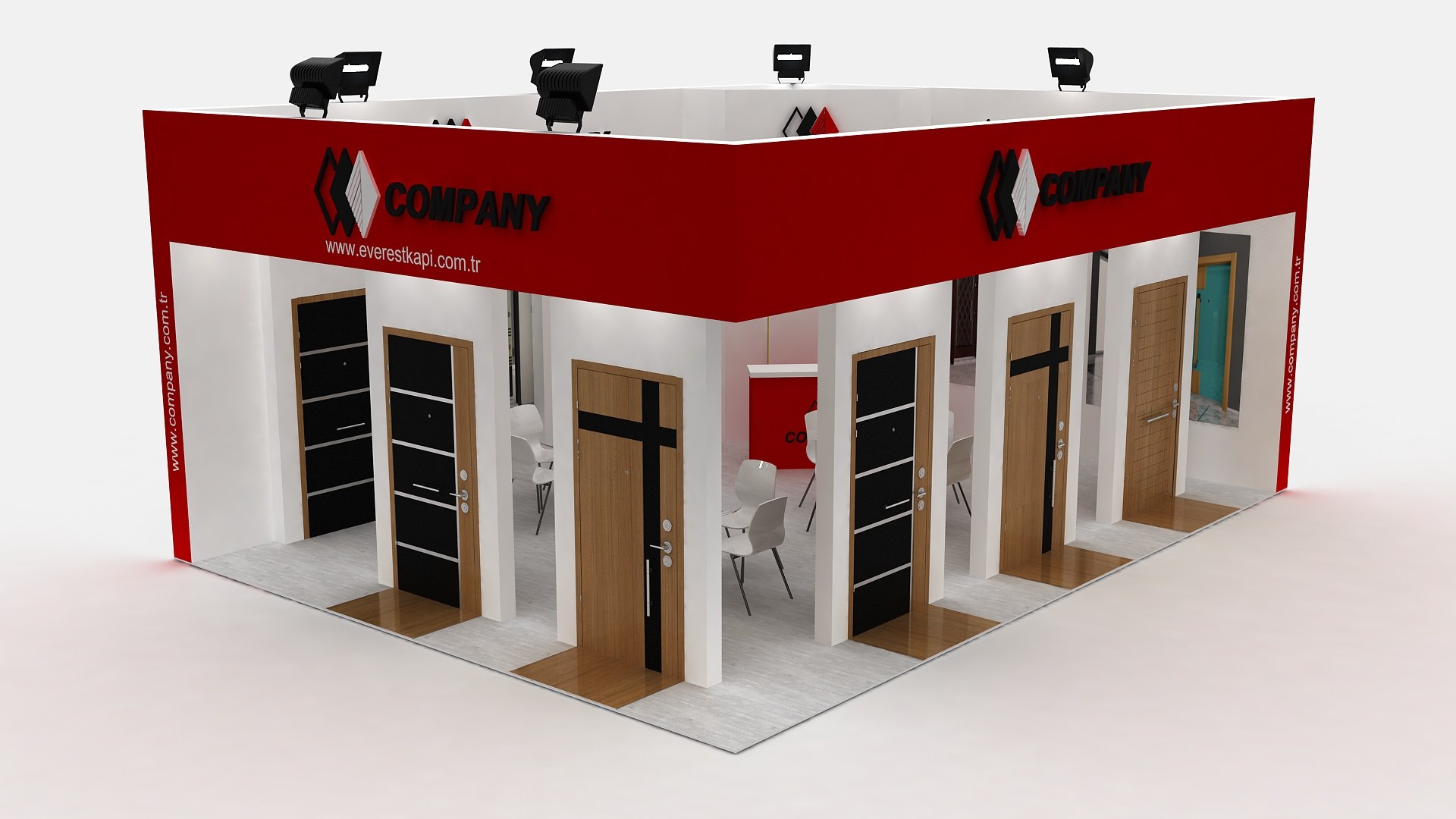 3D Model Exhibition Stand 6x8 - TurboSquid 2110112