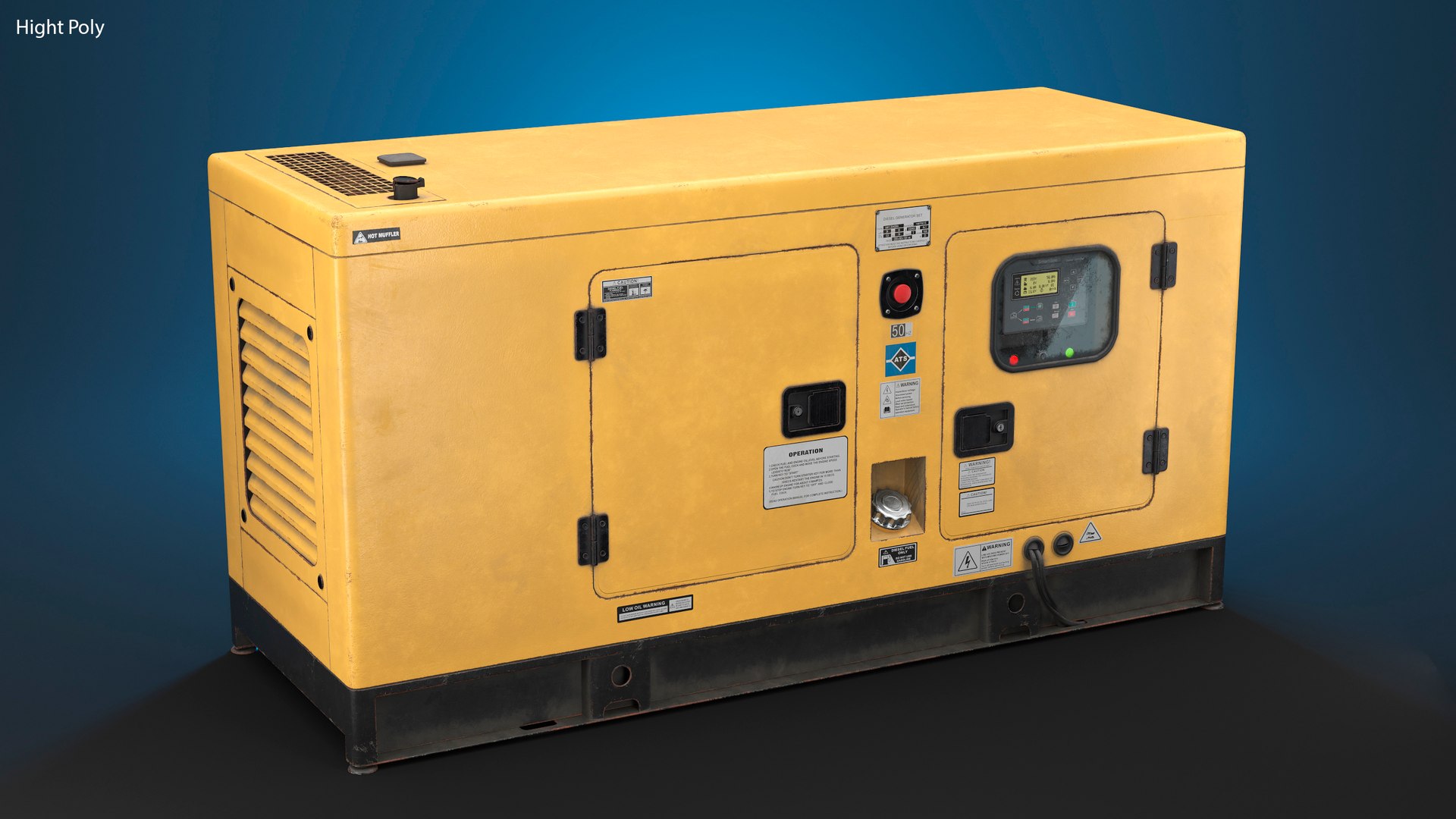 3D Diesel Generator Hight and Low Poly PBR model - TurboSquid 1955090