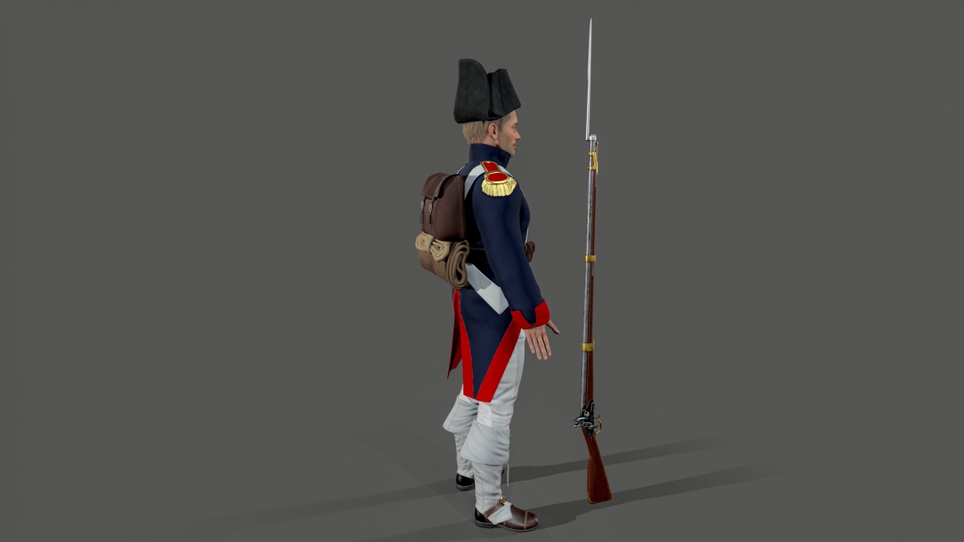 3D Napoleon Soldier - TurboSquid 2296021