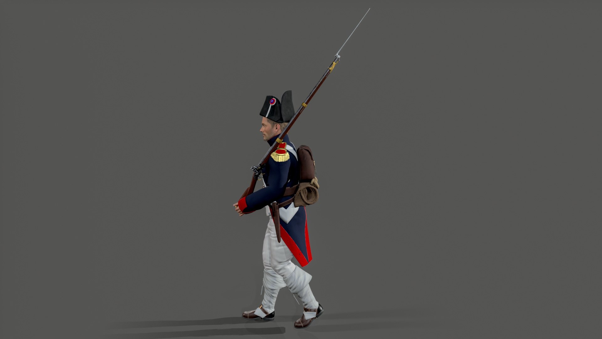 3D Napoleon Soldier - TurboSquid 2296021