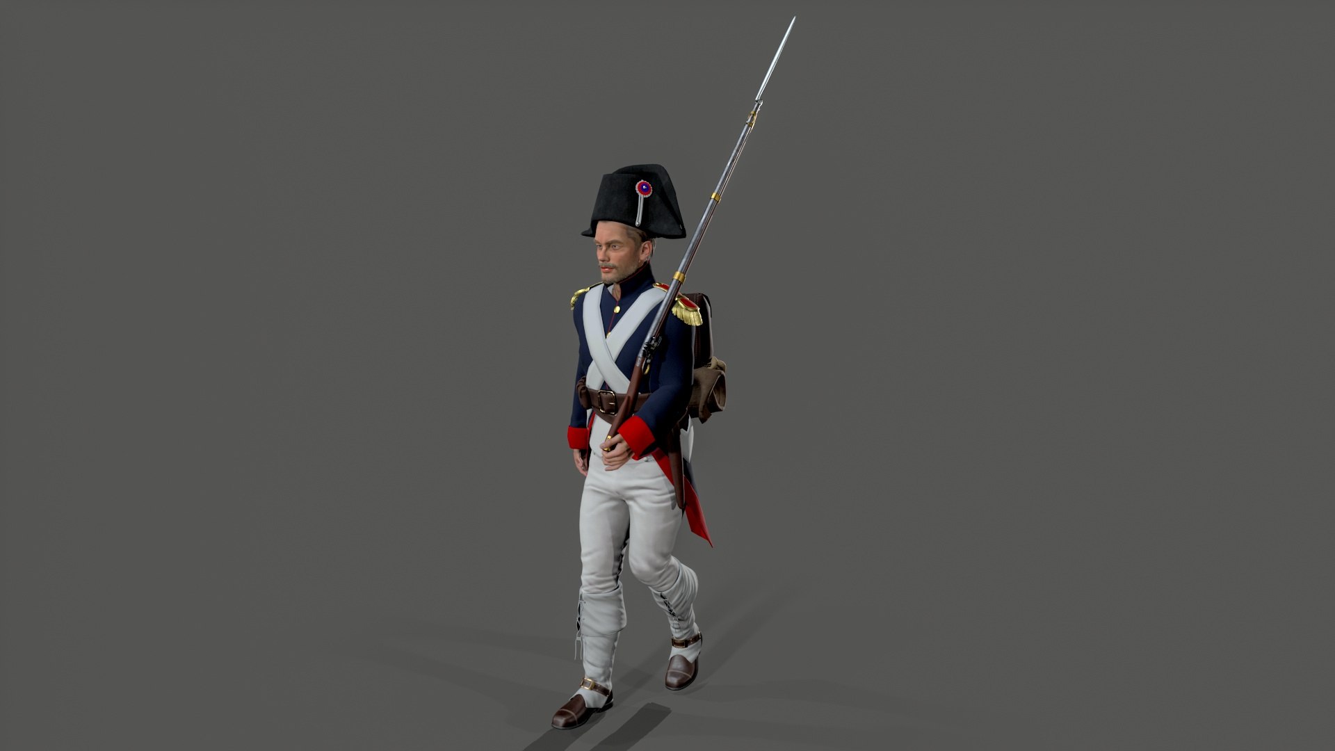 3D Napoleon Soldier - TurboSquid 2296021