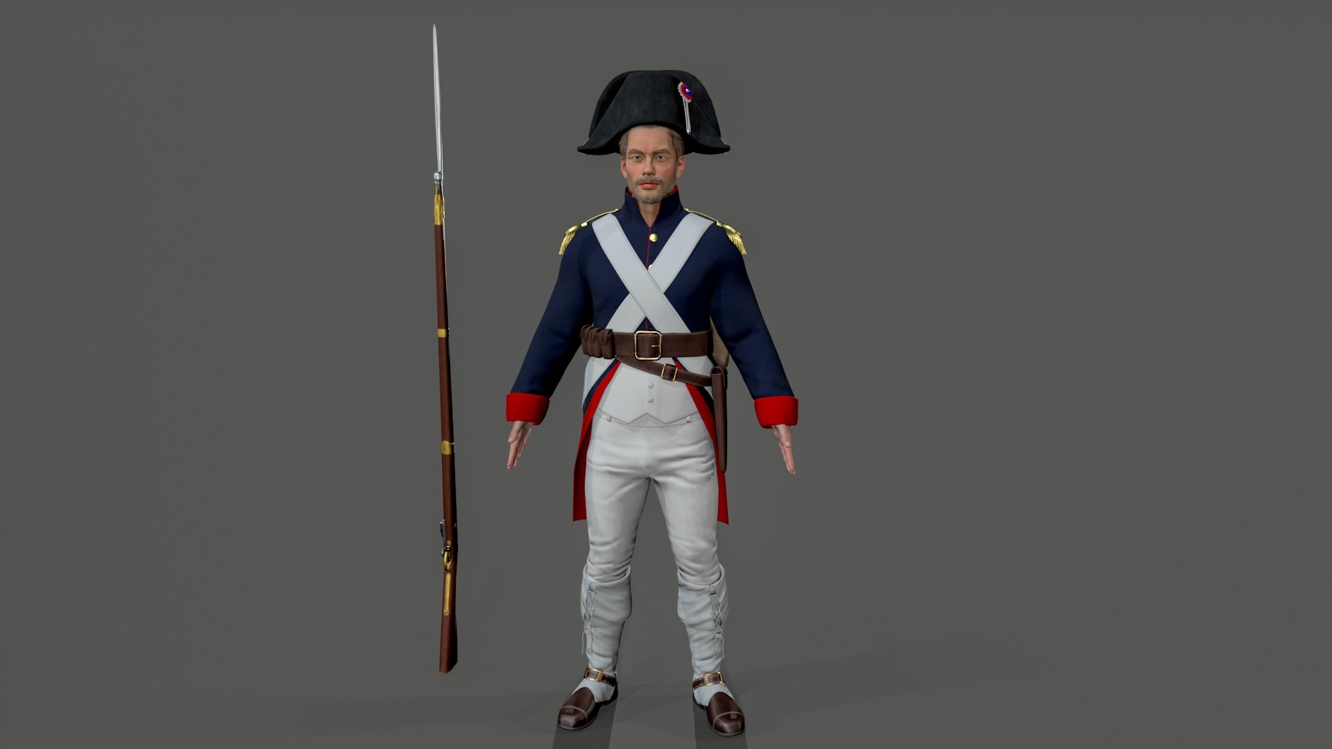 3D Napoleon Soldier - TurboSquid 2296021