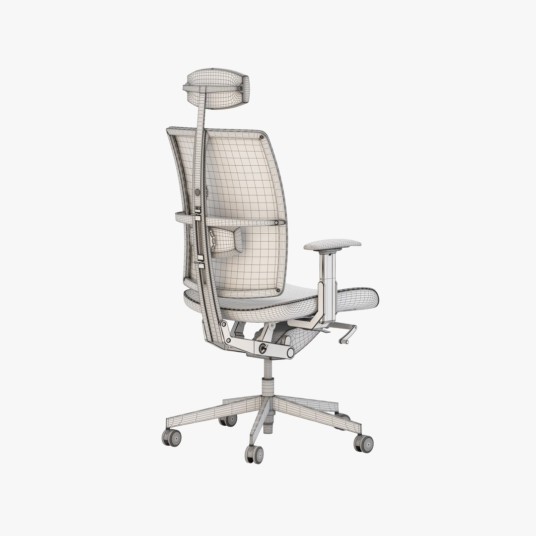 3d Model Of Realistic Mesh Chair